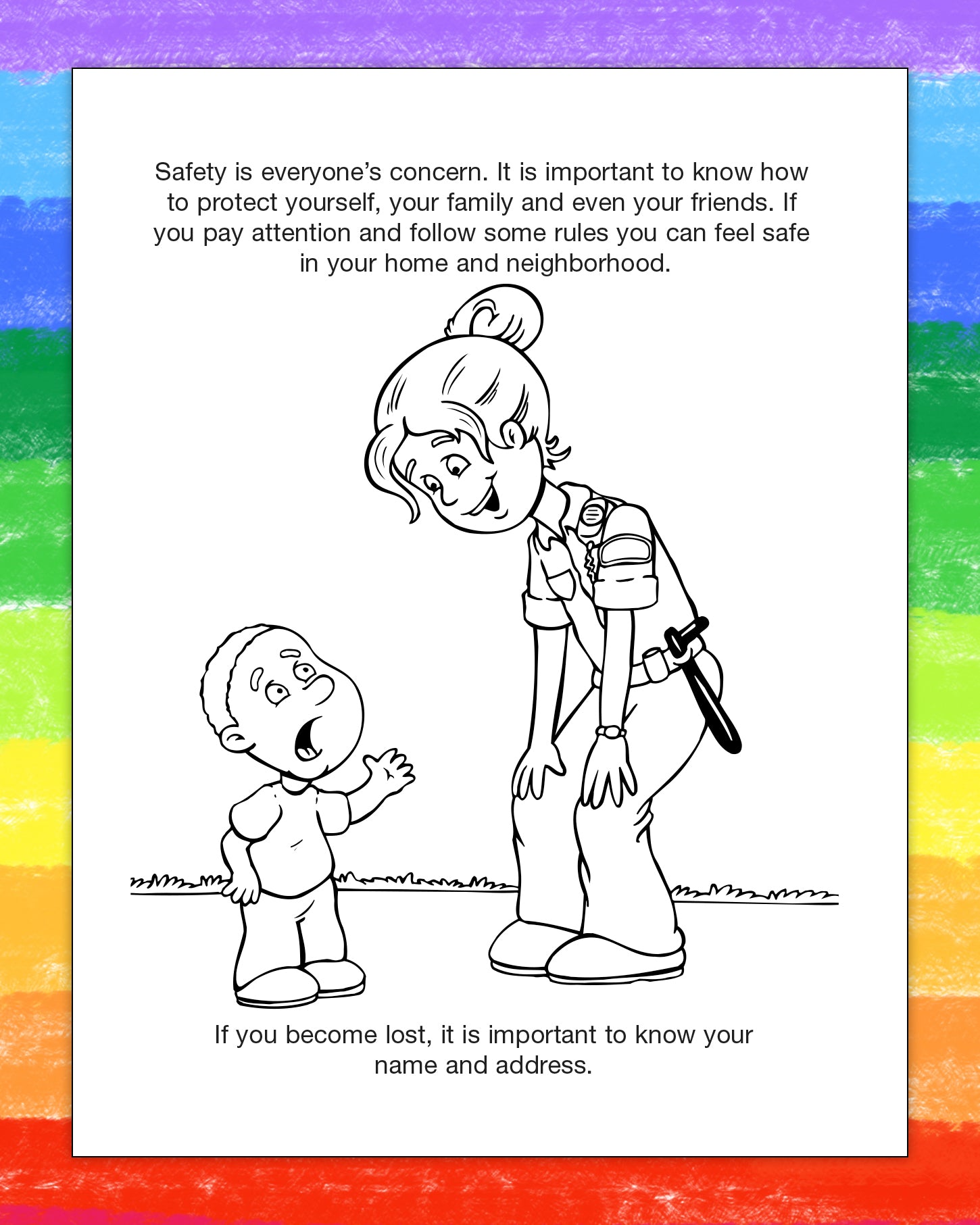 Crime Prevention Custom Coloring Books — ZoCo Products
