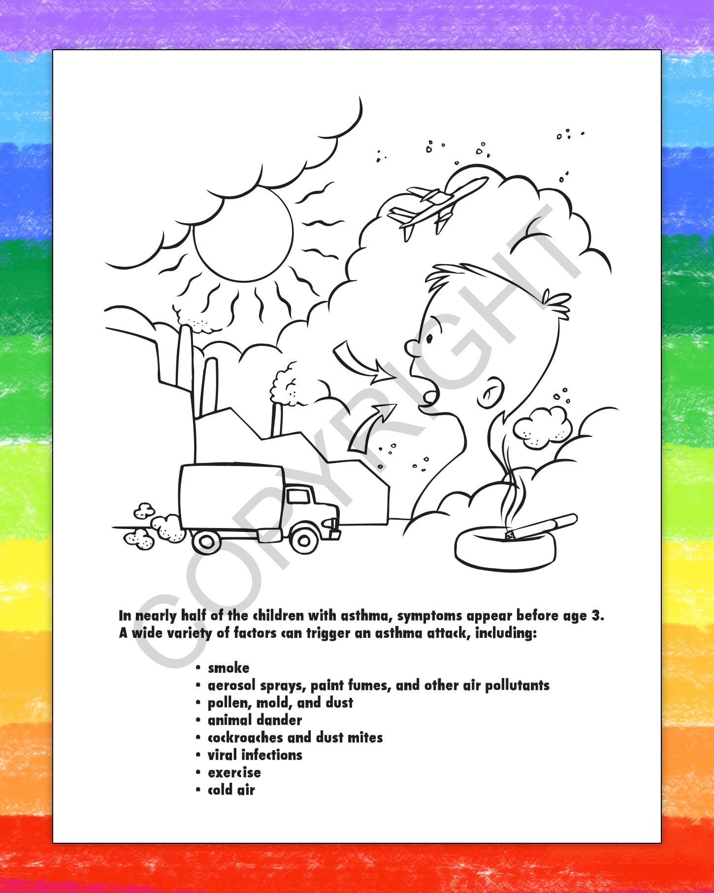 All About Asthma Custom Coloring Books for Kids — ZoCo Products