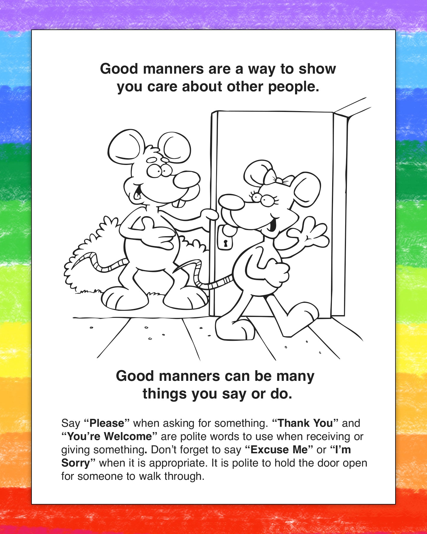 Good Manners Coloring Books for Kids — ZoCo Products