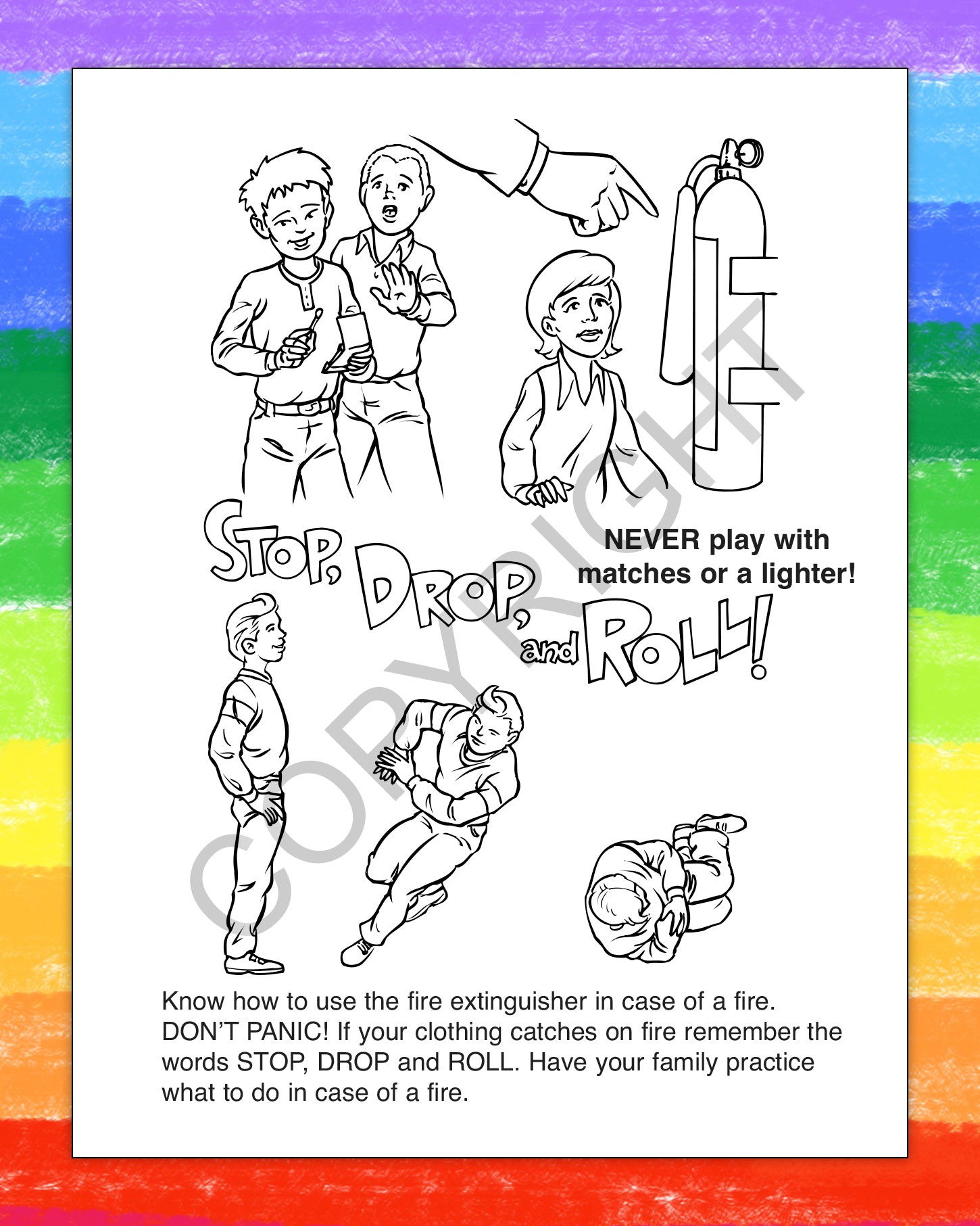 A Guide to Health and Safety - Kids Coloring & Activity Books - 8" x 1 ...
