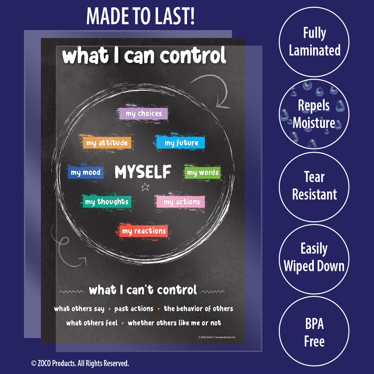 What I Can Control, What I Can't Control - Growth Mindset Poster — ZoCo ...