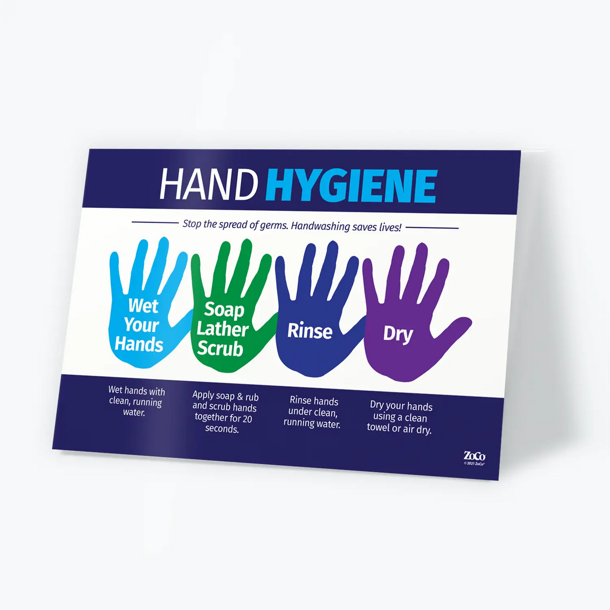 Hand Hygiene Poster — Laminated — ZoCo Products