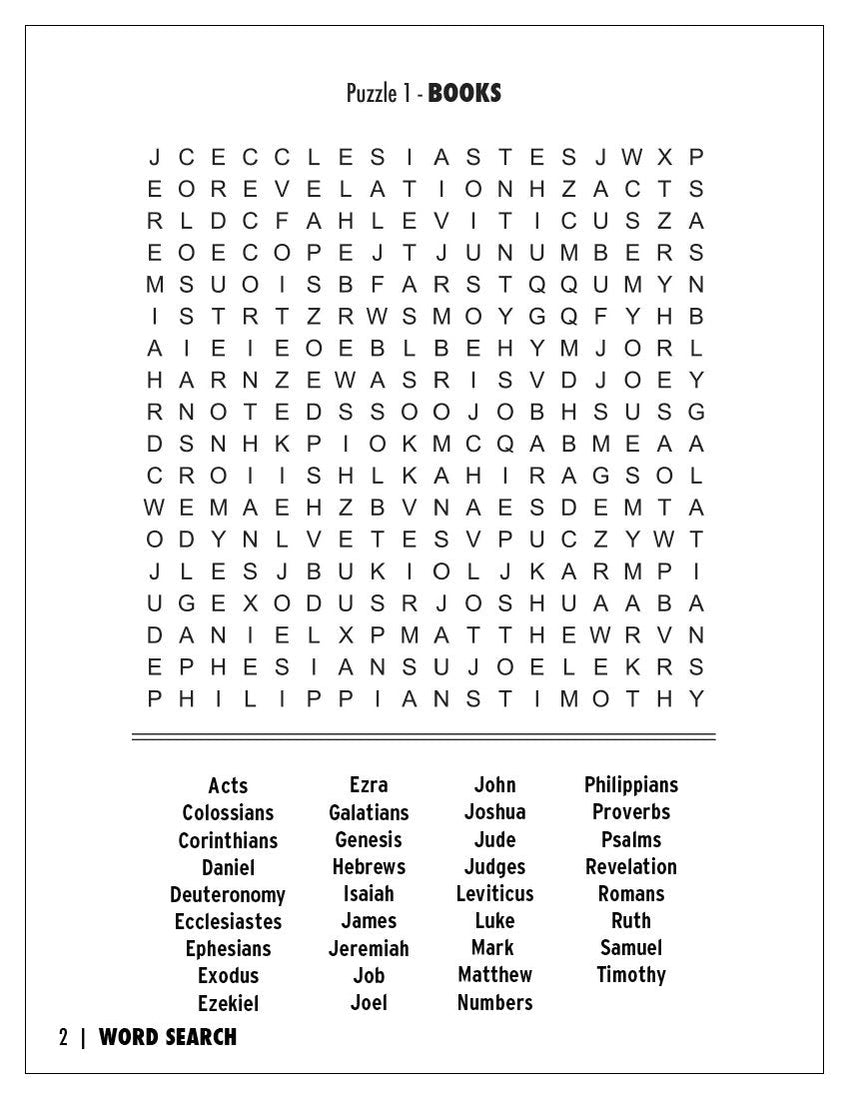 Large Print Bible Themed Word Search Puzzle Books in Bulk — ZoCo Products