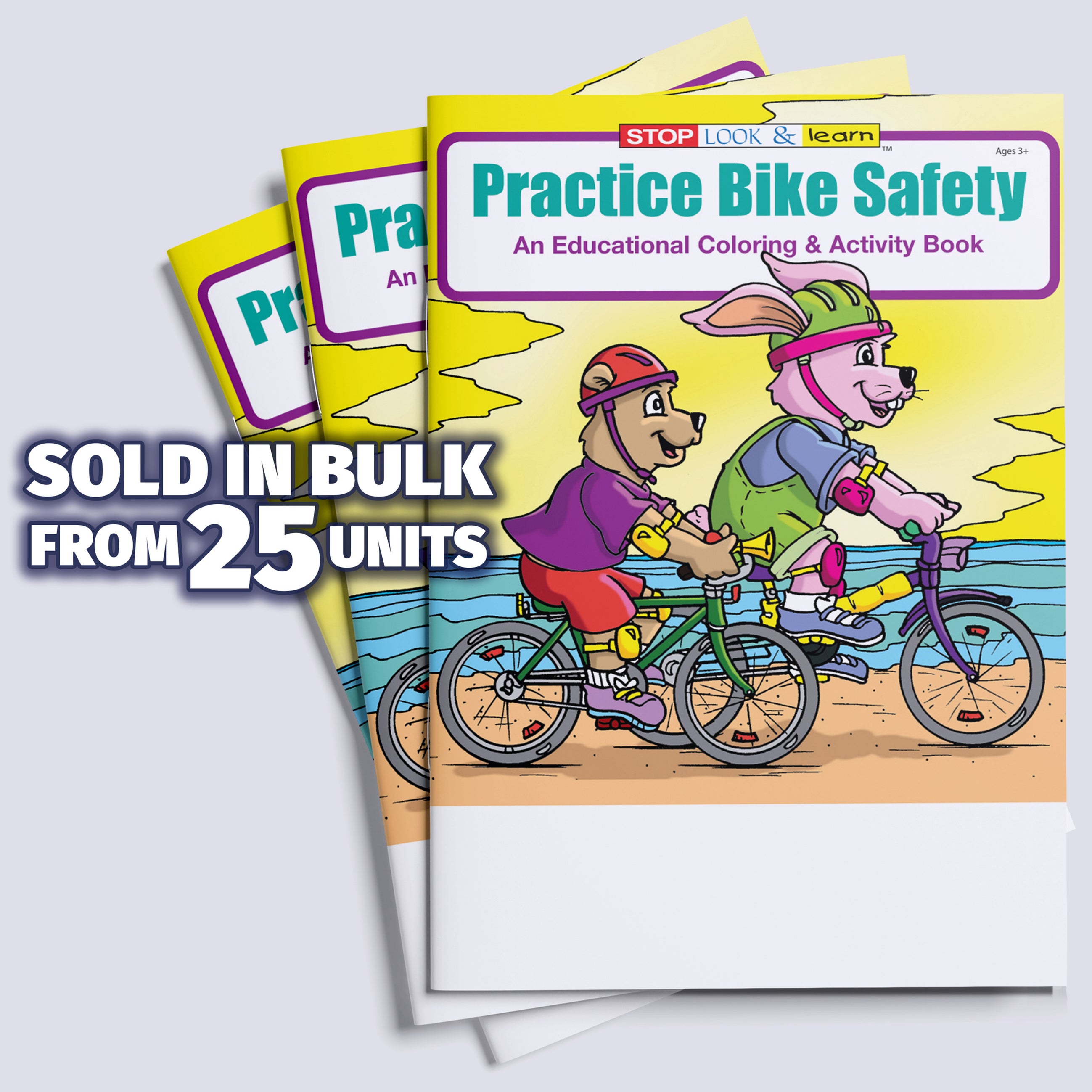 Practice Bike Safety - Promotional Coloring & Activity Books - Add Your ...