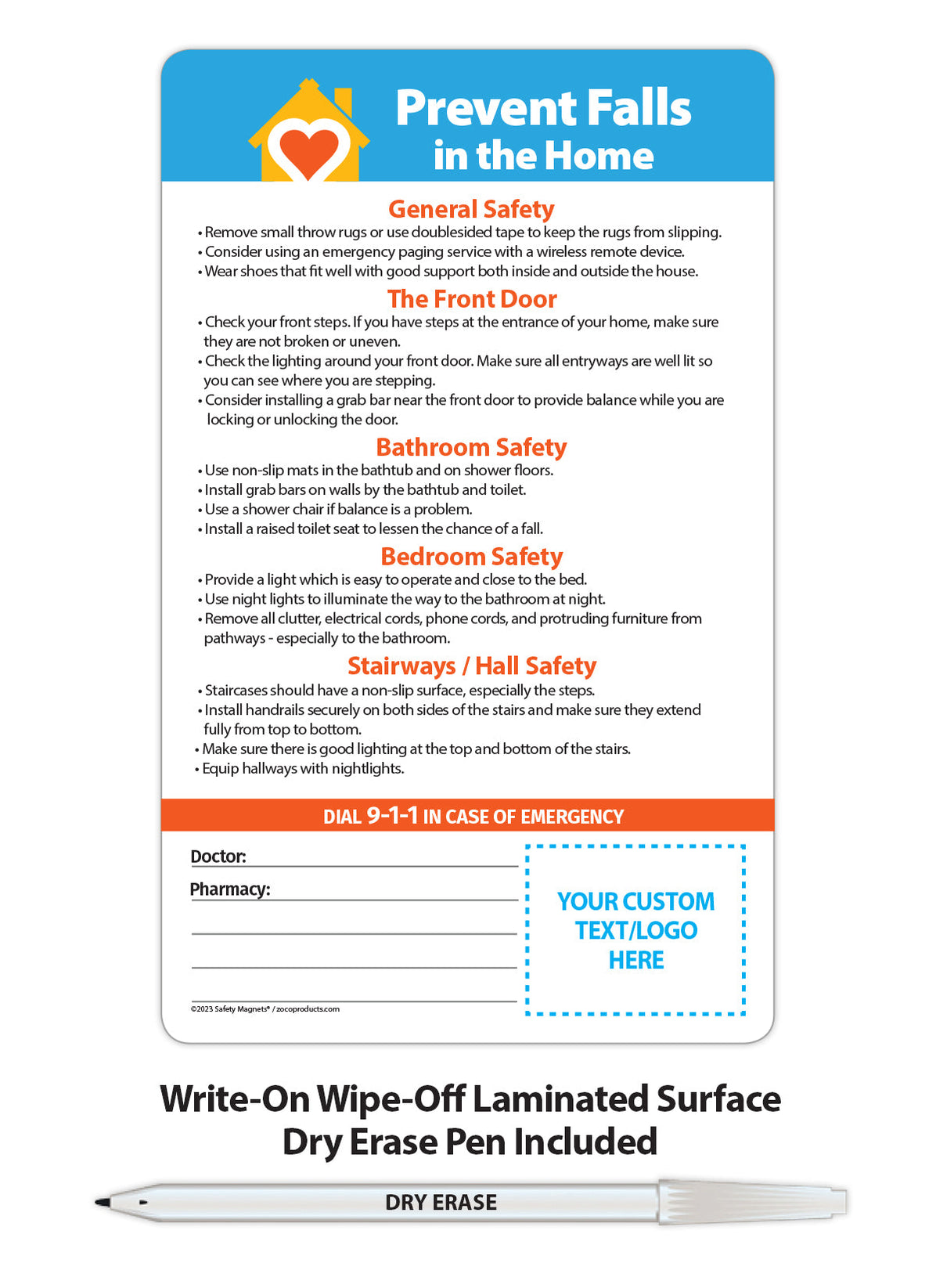 Prevent Falls in the Home - Custom Safety Magnets® — ZoCo Products