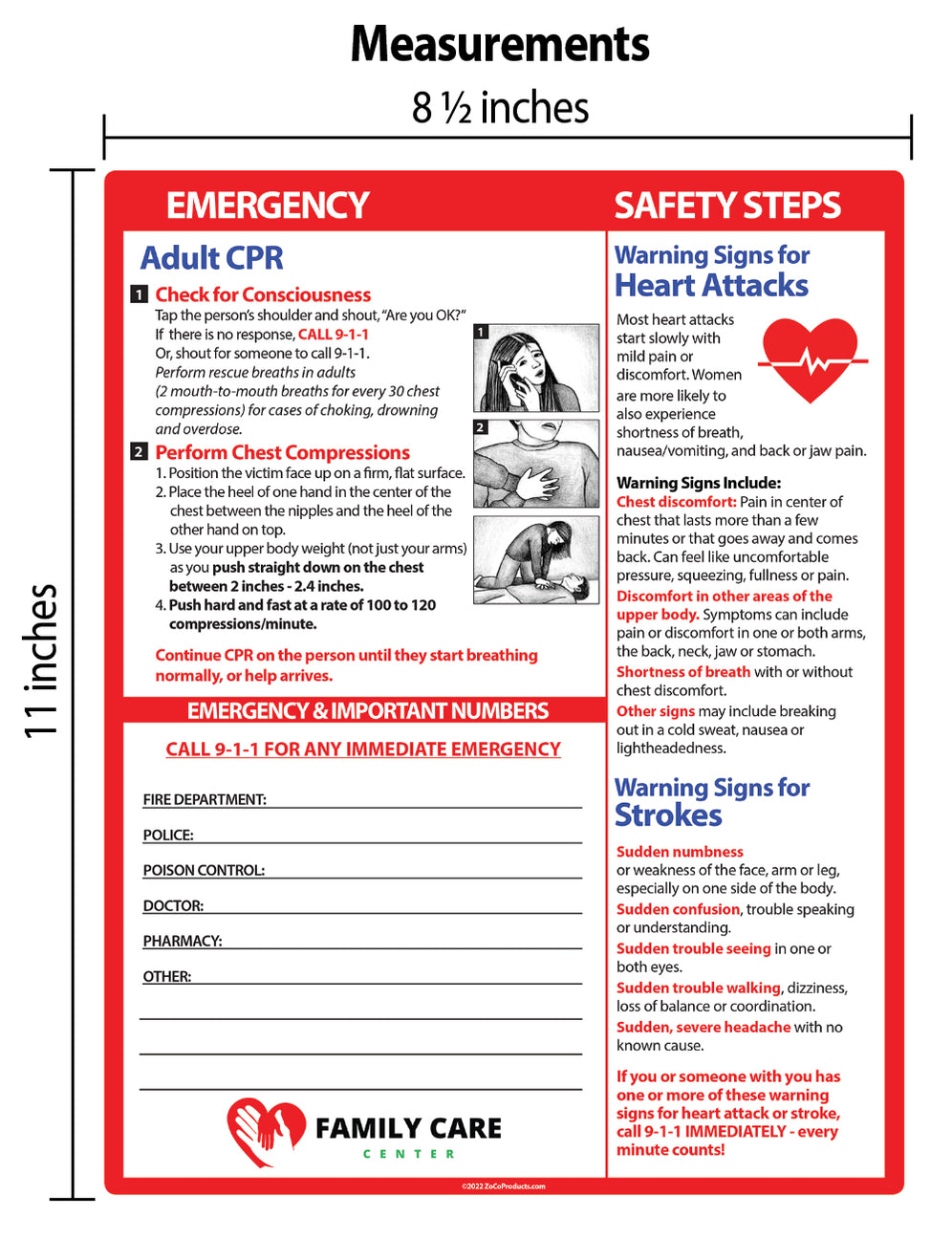 Safety Magnets - CPR/Heart Attack/Stroke Signs — ZoCo Products