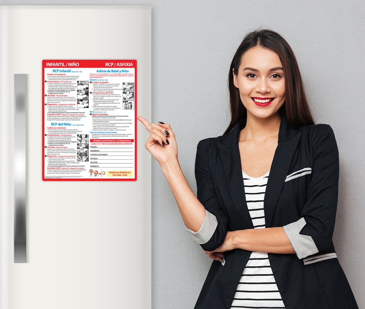 Safety Magnets - CPR & Choking Magnet - Spanish - Add Your Imprint ...