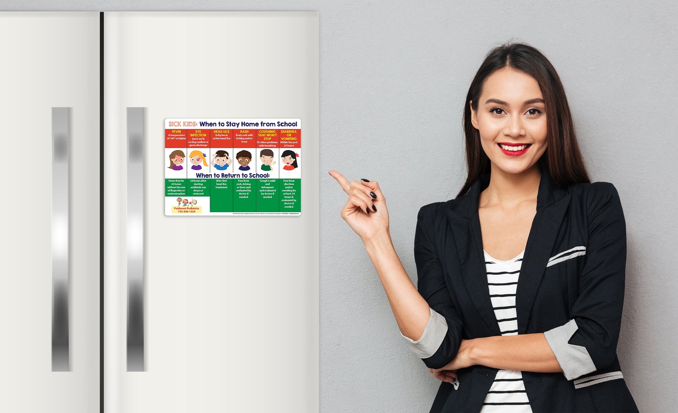 When Sick Kids Should Stay Home from School Magnet - Add Your Imprint ...