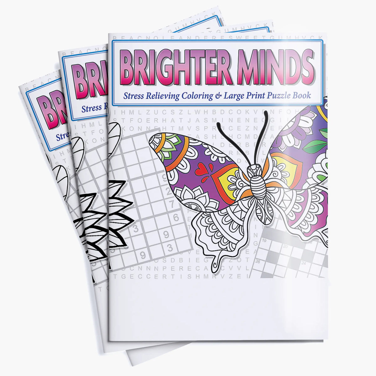 Adult Coloring & Large Print Puzzle Book Combo - 25 Pack — ZoCo Products