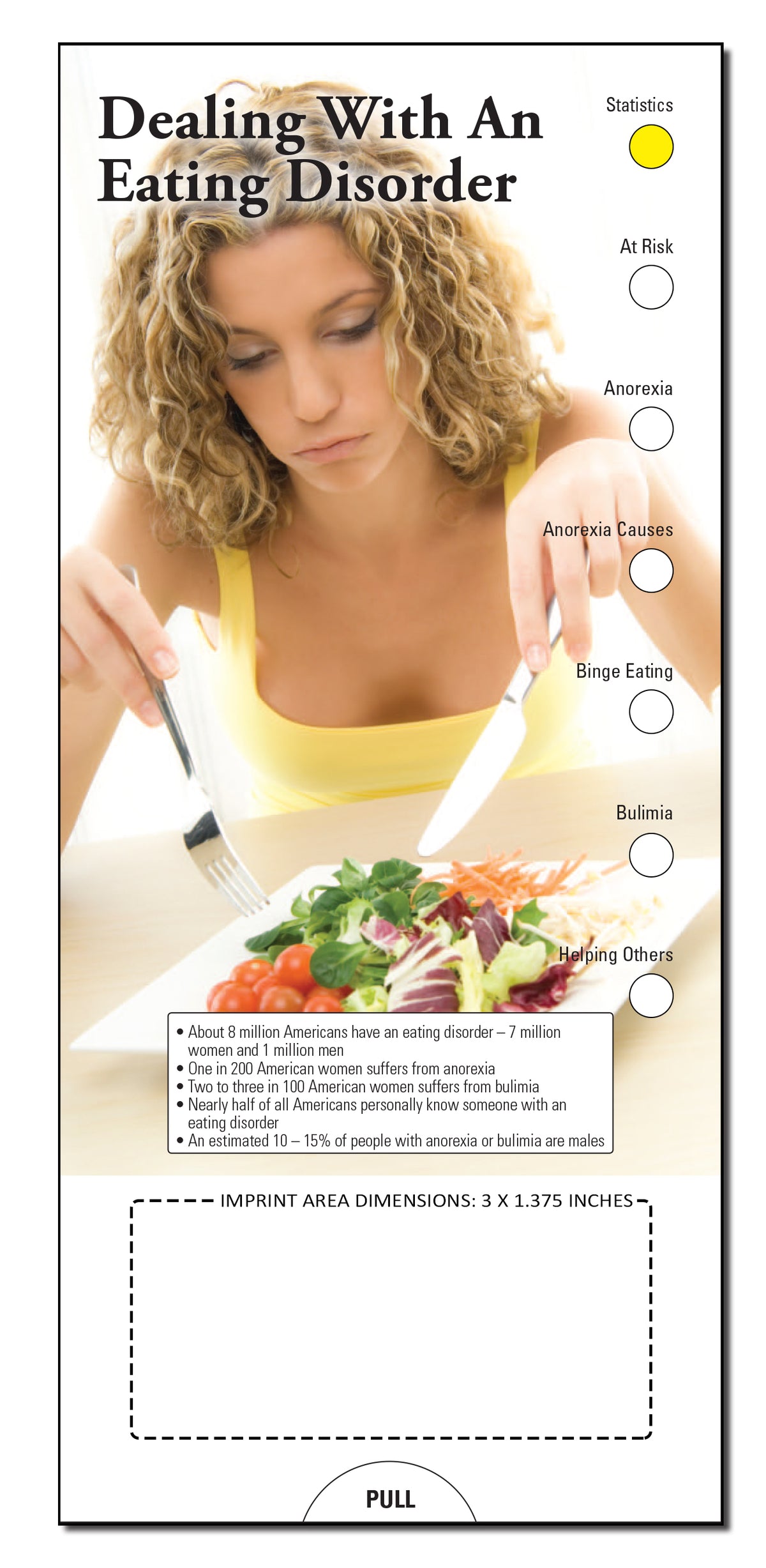 Dealing With An Eating Disorder Slide Charts - Add Your Imprint on 250 ...