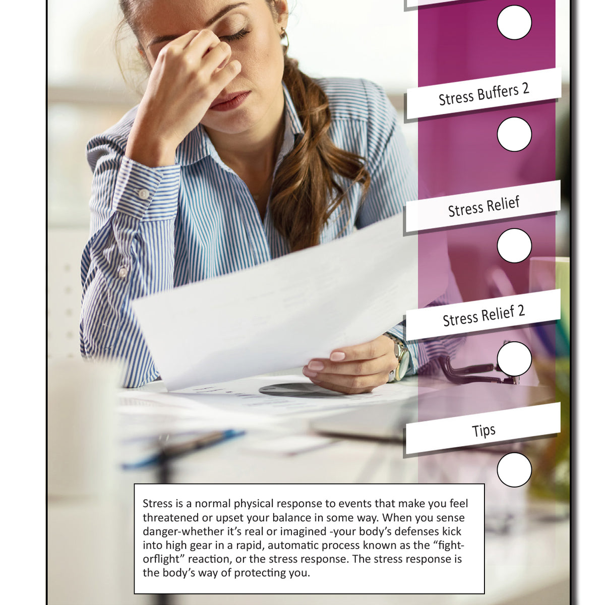 Managing Stress Slide Charts - Add Your Imprint on 250+ — ZoCo Products