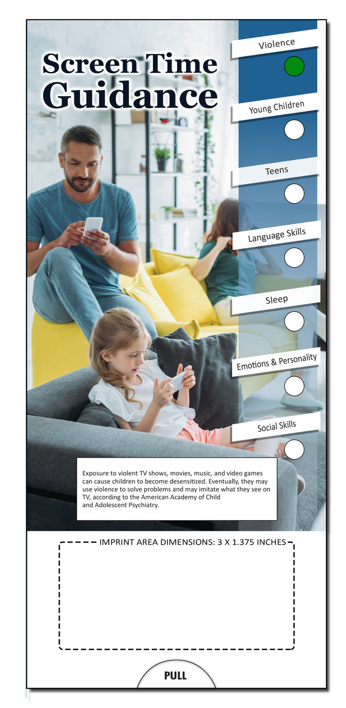 Screen Time Guidance Slide Charts - Add Your Imprint on 250+ — ZoCo ...