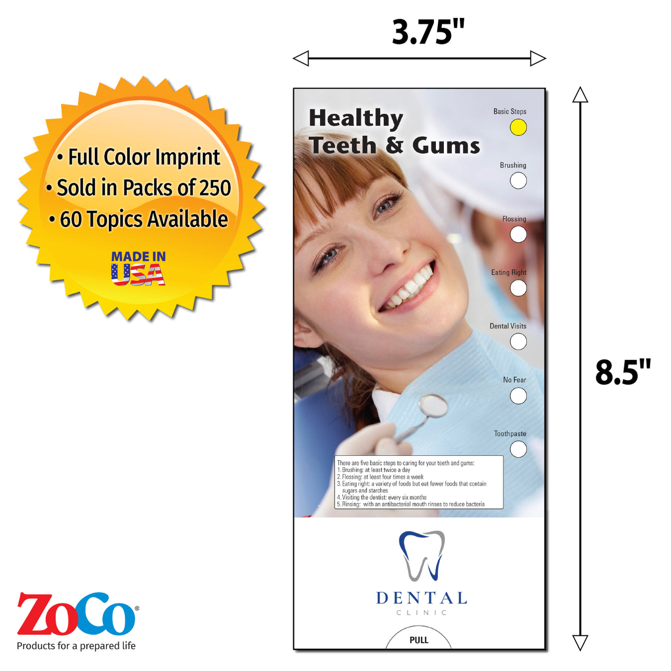 Healthy Teeth & Gums Slide Charts - Add Your Imprint on 250+ — ZoCo ...