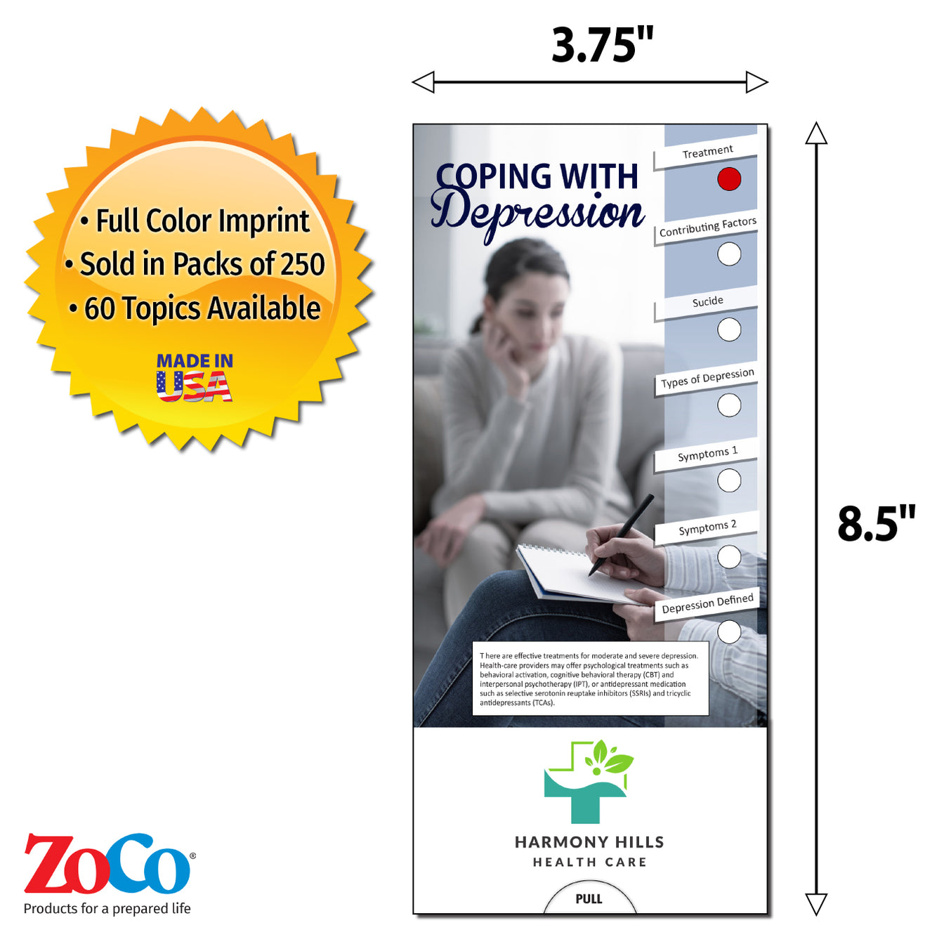 Coping with Depression Slide Charts - Add Your Imprint on 250+ — ZoCo ...