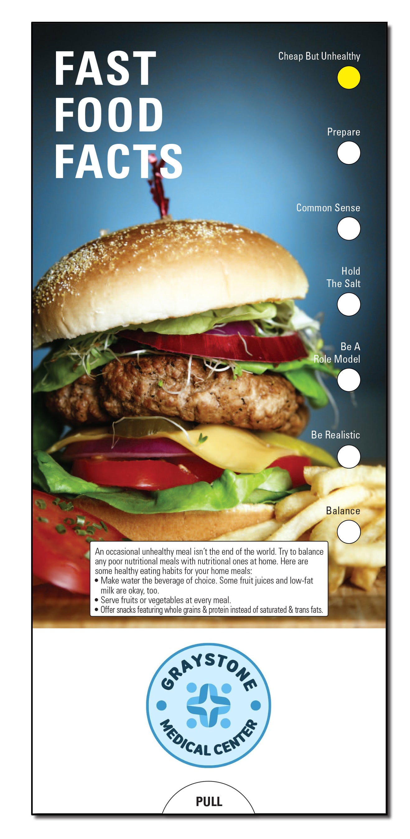 Fast Food Facts Slide Charts - Add Your Imprint on 250+ — ZoCo Products