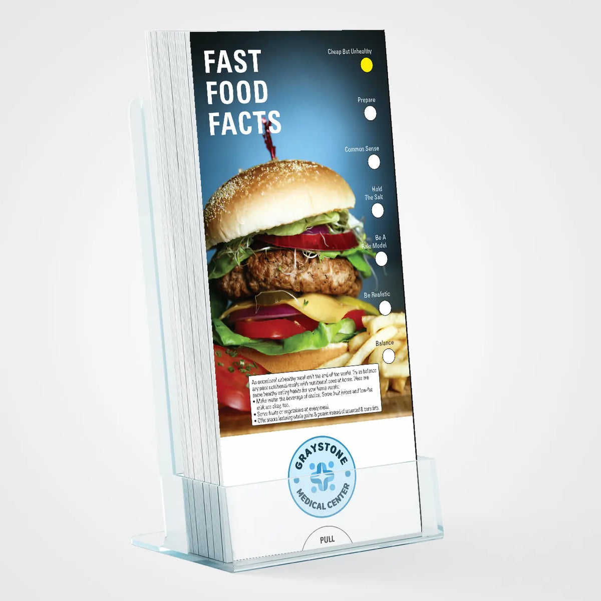 Fast Food Facts Slide Charts - Add Your Imprint on 250+ — ZoCo Products