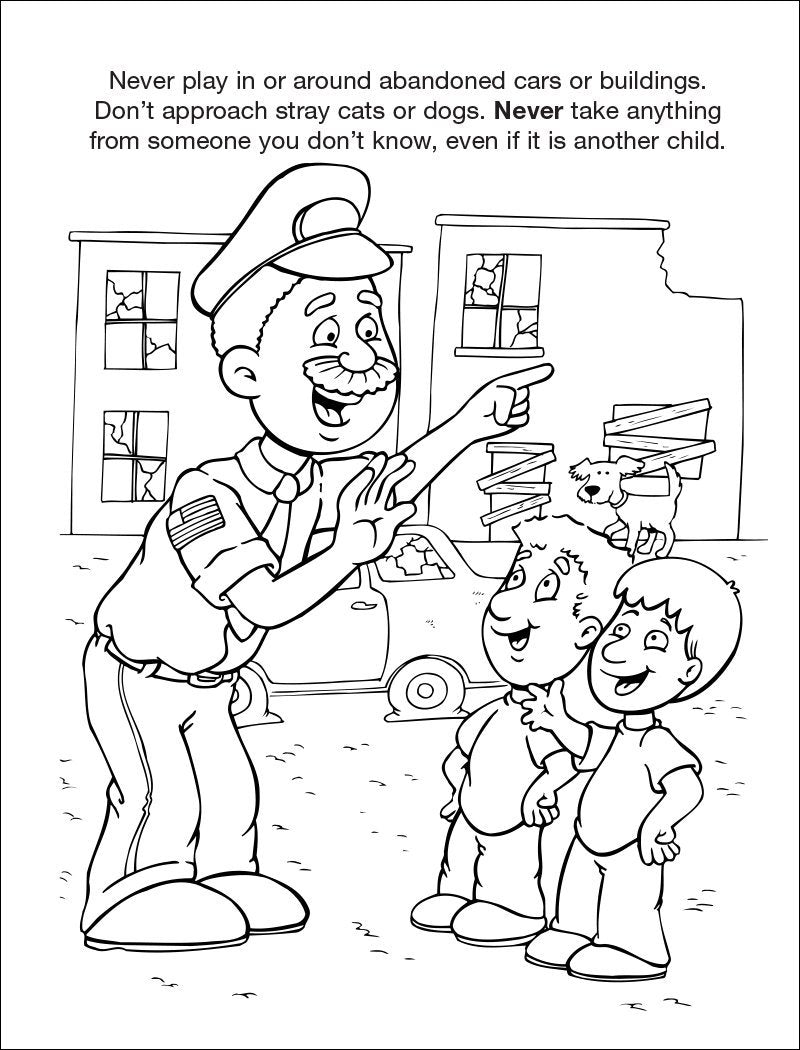 Crime Prevention Kid's Educational Coloring & Activity Books — ZoCo ...