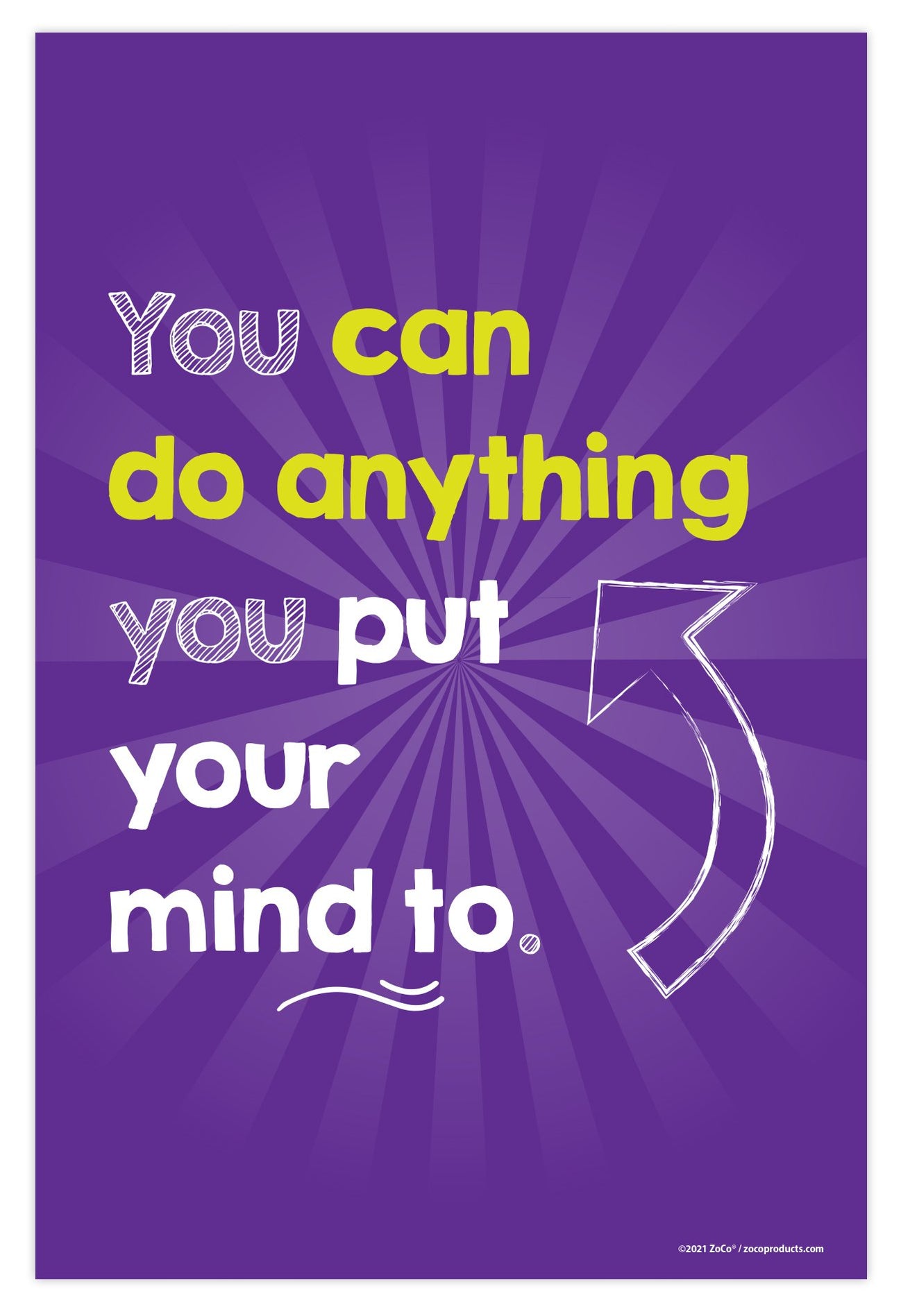 Inspirational Growth Mindset Laminated Posters (6 Pack) - 12"x18 ...