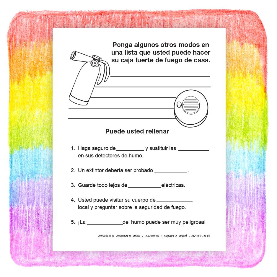 Practice Fire Safety (in Spanish) Coloring & Activity Books in Bulk ...
