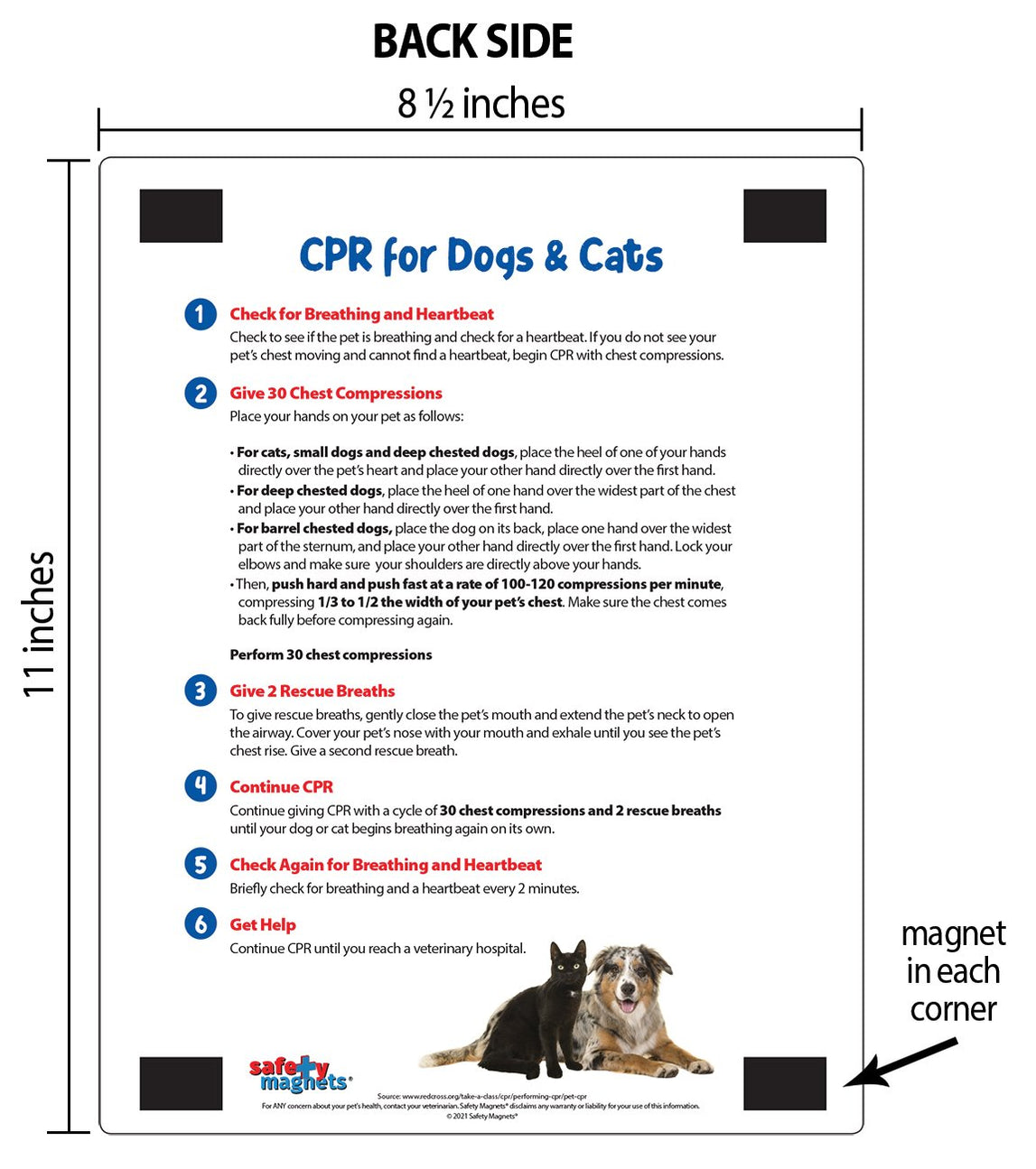 Pet Emergency & CPR - Quick Reference Card Safety Magnet — ZoCo Products