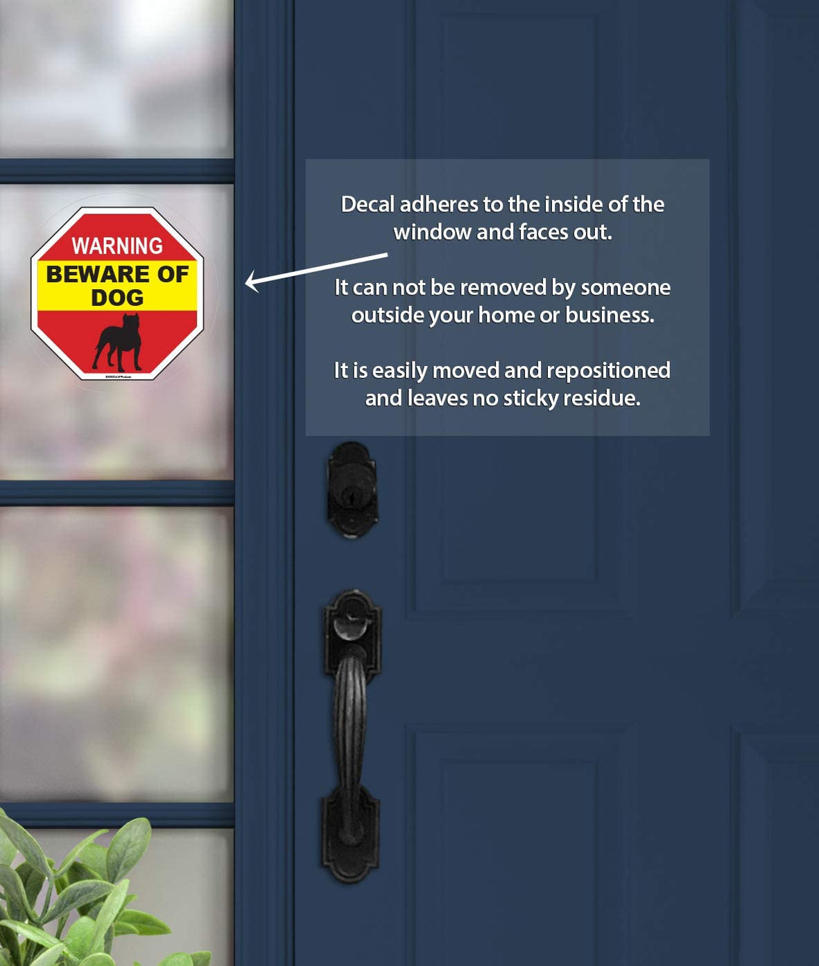 Beware of Dog Warning Sticker - Beware of Pitbull Window Sticker - Bew ...