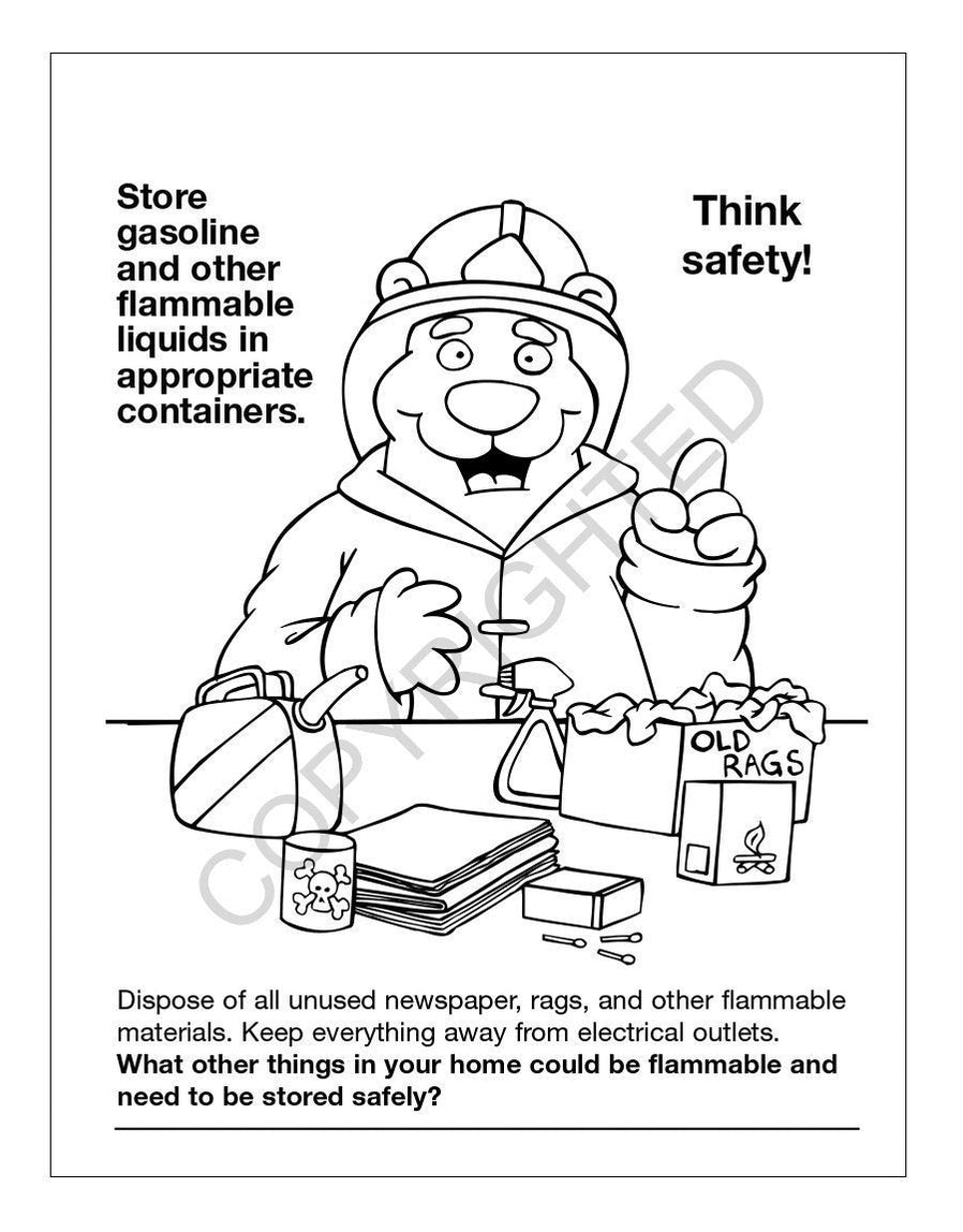 25 Pack: Fire Safety Kid's Educational Coloring & Activity Books — ZoCo ...