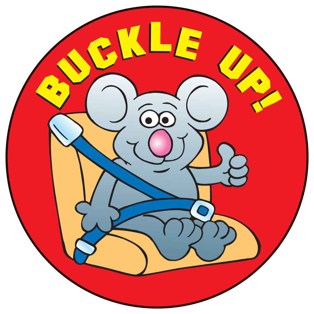 Buckle Up! Seatbelt Safety - Sticker Roll - 400 Stickers — ZoCo Products