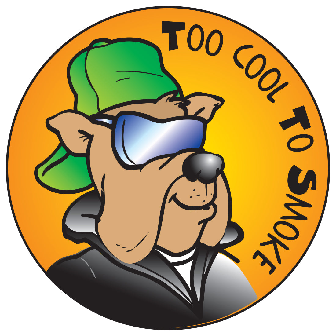 No-Smoking Kids' Stickers - 'Too Cool to Smoke' Message -2-inch Round ...