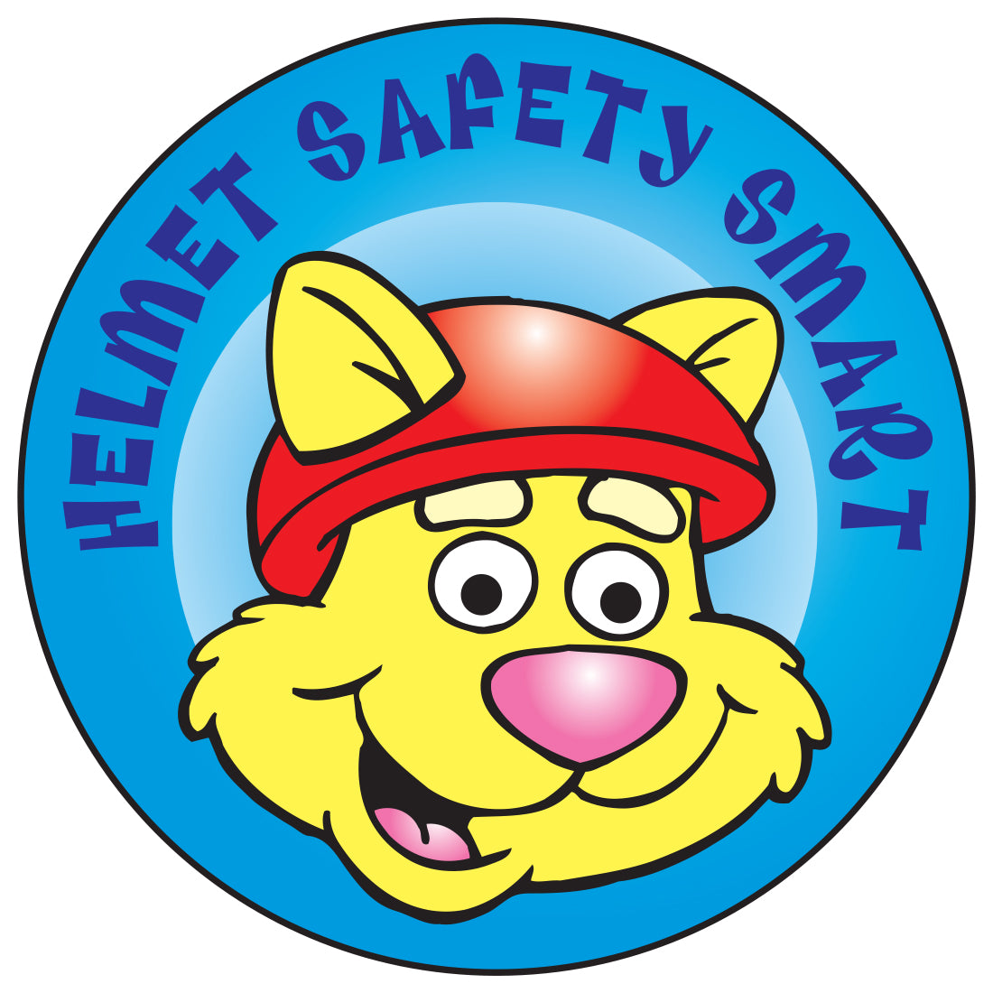 Bike Helmet Safety Stickers - Encouraging Protection -2-inch Round ...