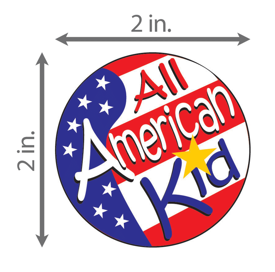 4th of July Kids' Stickers - Patriotic American Themes - 2-inch Round ...