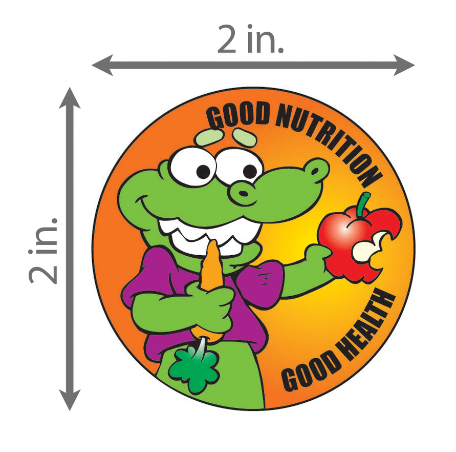 Healthy Eating Stickers - 'Nutrition Matters' for Kids -2-inch Round ...